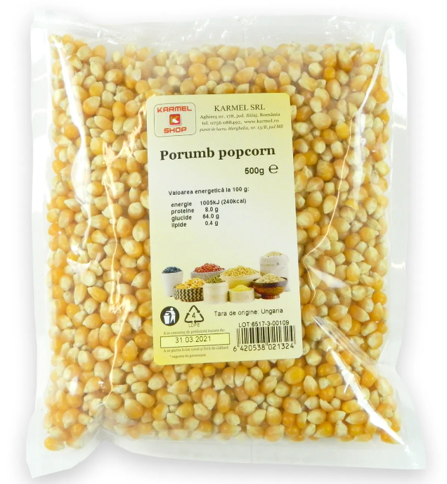 Porumb popcorn 500g Karmel - Dr.Green