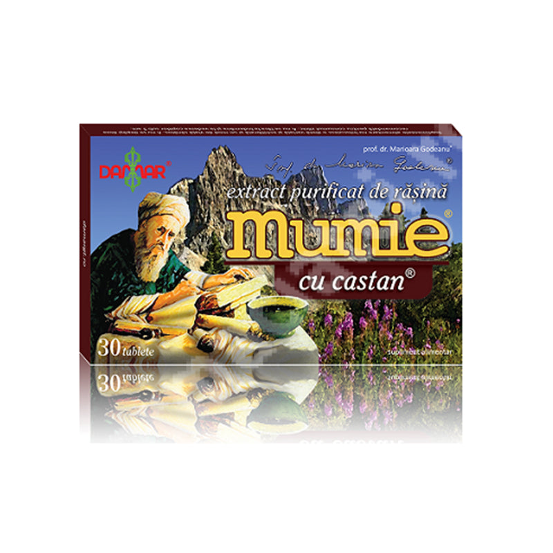 Extract purificat de rasina Mumie cu castan salbatic, 30 tablete, Damar ...